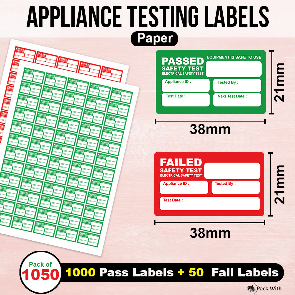 Pat Safety Test Sticker/Pass Pat Testing Labels/Green Pat Labels ...