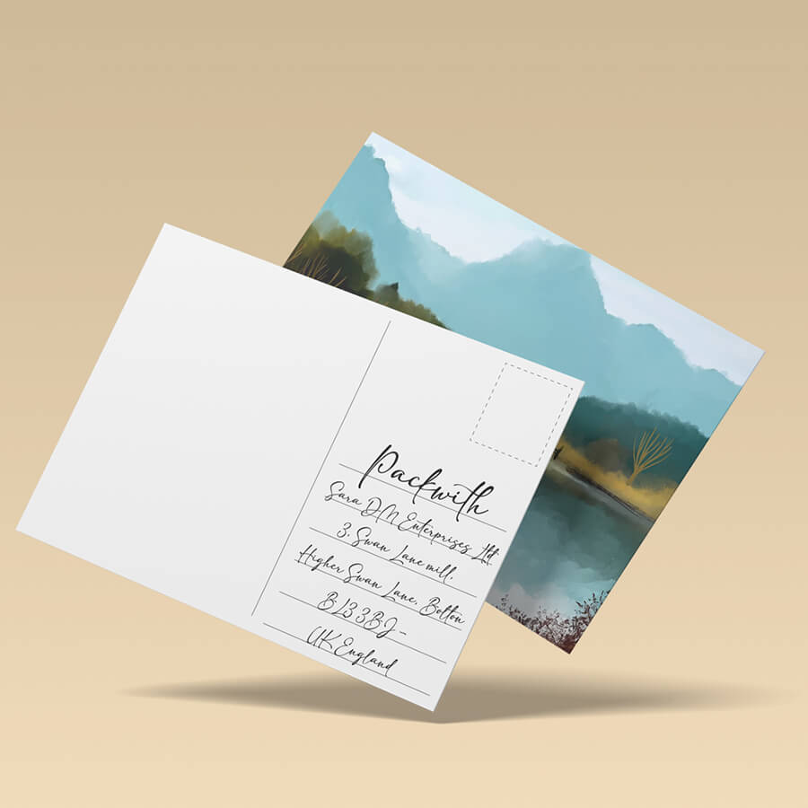 Postcards/Blank Post card/Plain Post Card/White Post Card – Packwith
